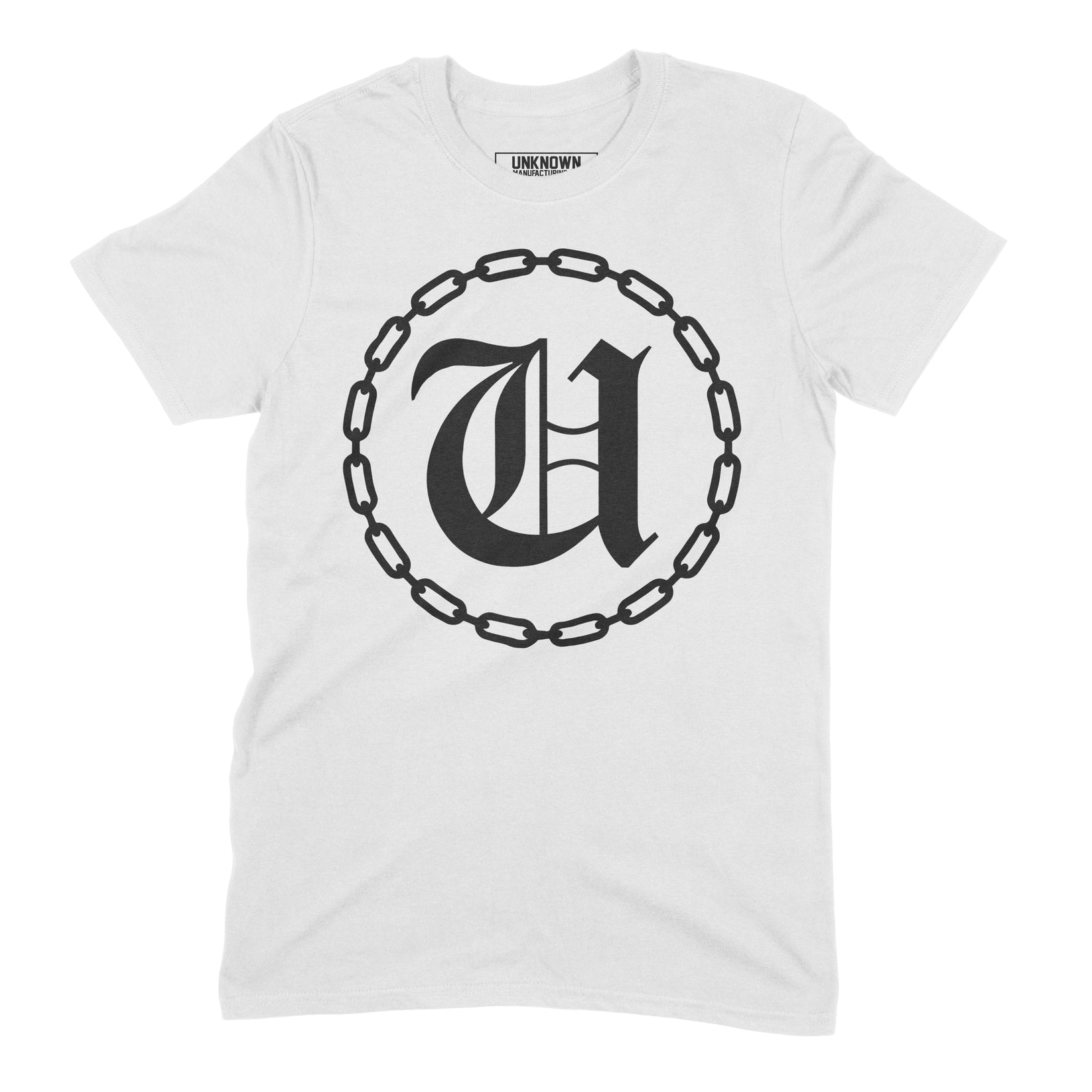 Chain Logo T-Shirt (White) – Unknown Manufacturing Co.